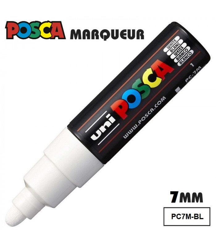 POSCA marker PC7M met brede punt – 4 kleuren voor carrosserielakken